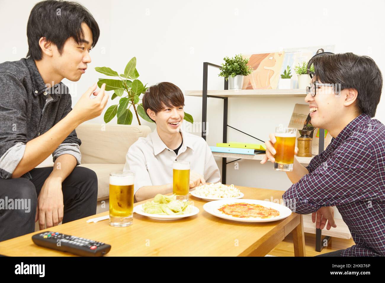 Japanese Men Having A Good Time Stock Photo - Alamy
