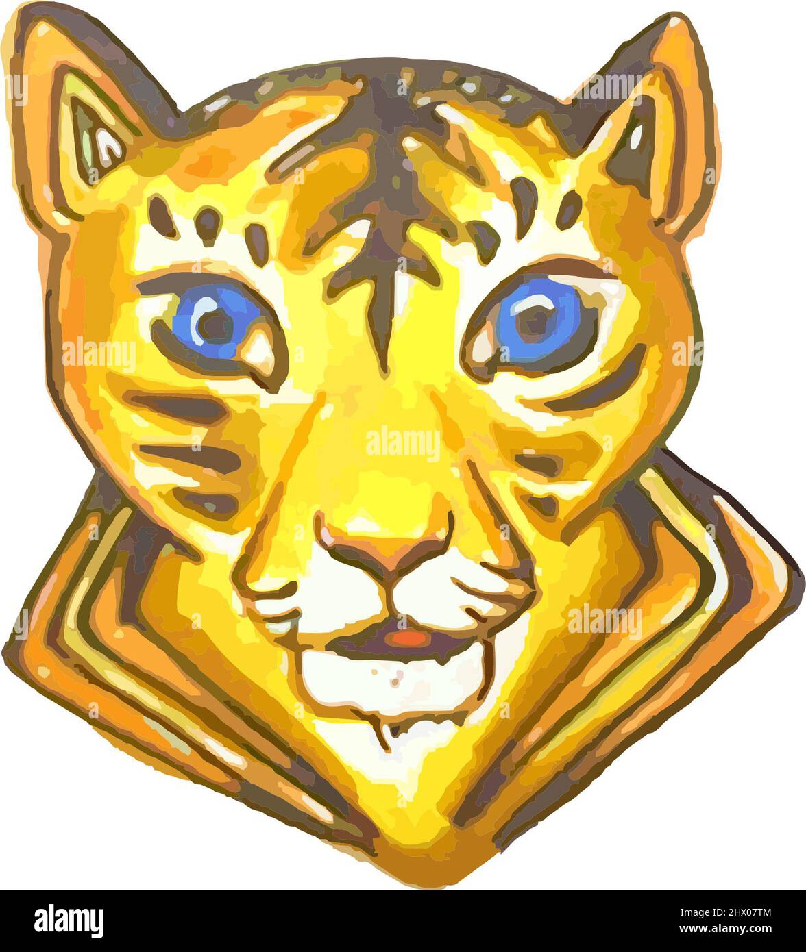Tiger cartoon icons hi-res stock photography and images - Alamy