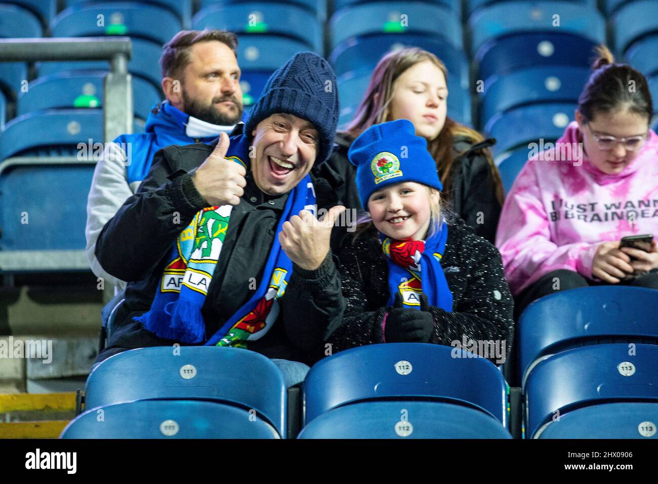 Blackburn Rovers fans Stock Photo - Alamy