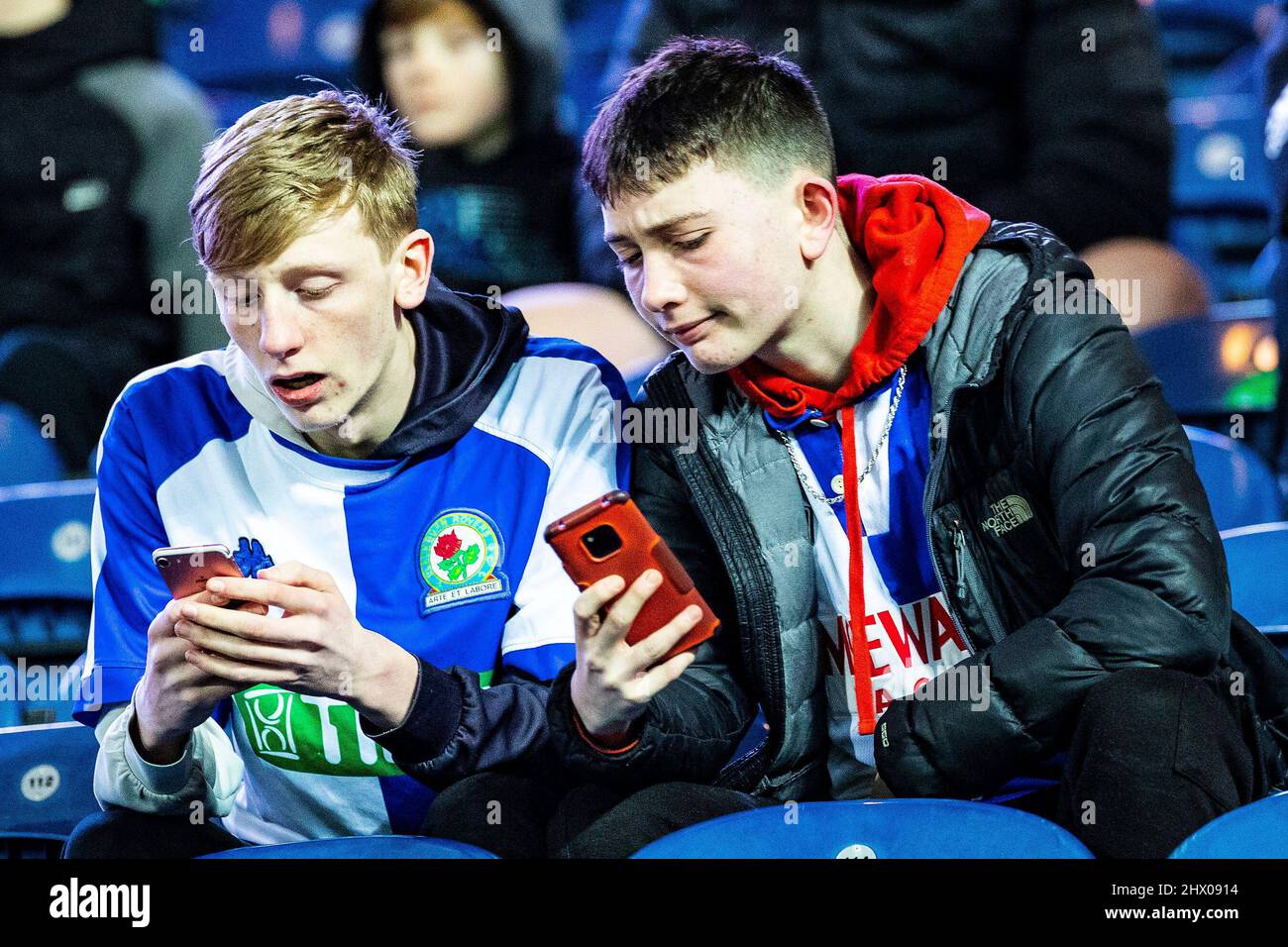 Blackburn Rovers fans Stock Photo - Alamy