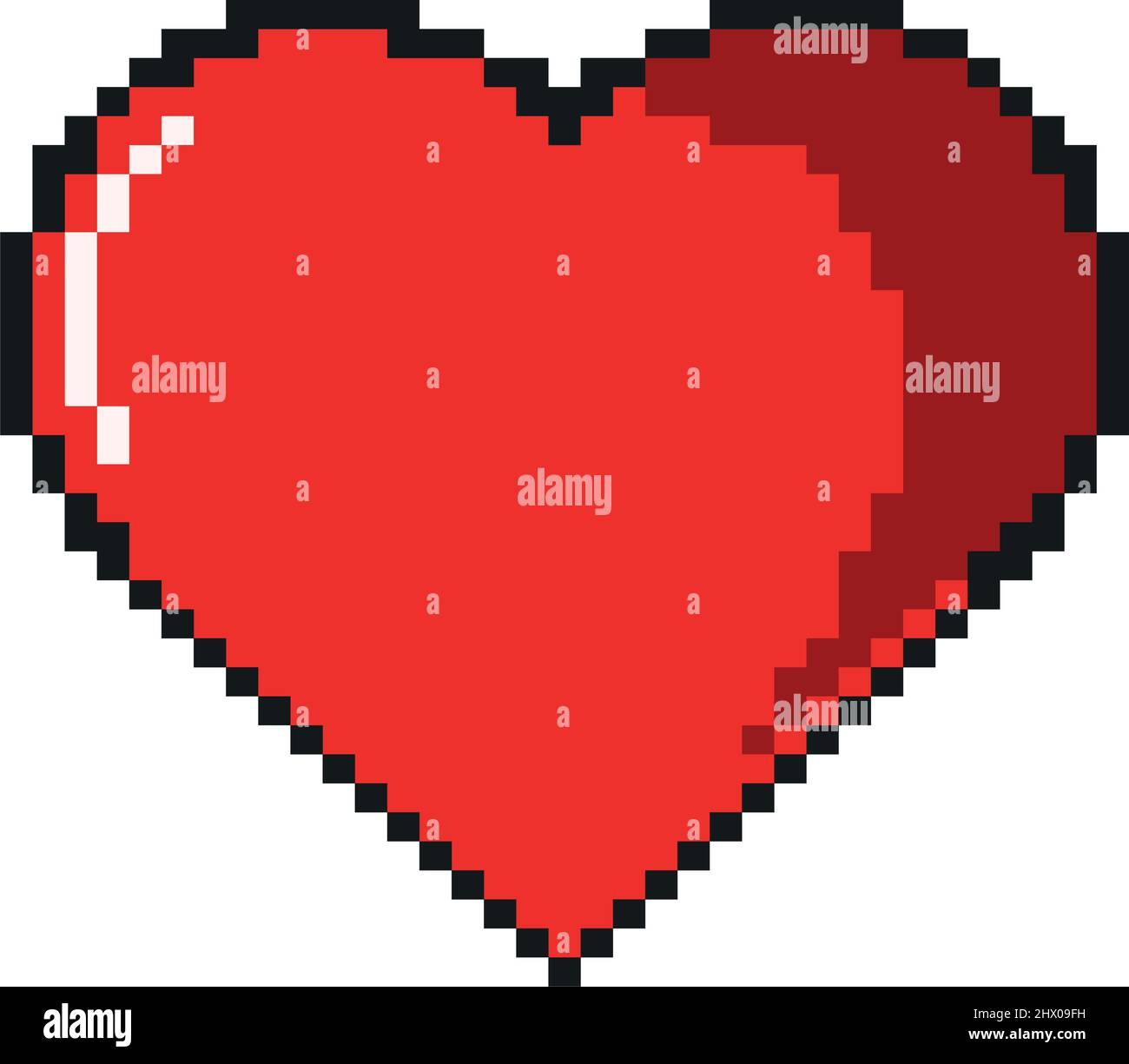 Pixelated heart shape icon hi-res stock photography and images - Alamy