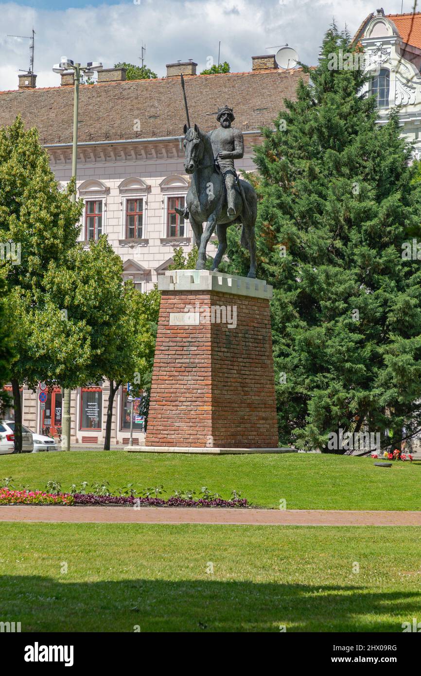 Szeged, Hungary - June 16, 2021: Equestrian Statue of King Bela IV. at ...