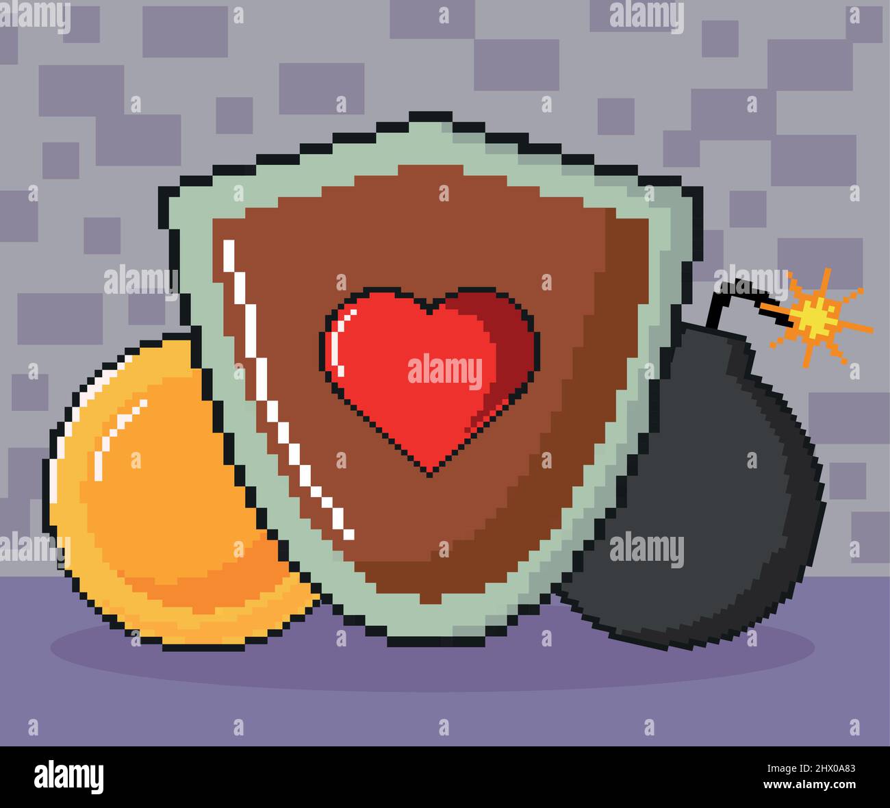 pixelated video game Stock Vector Image & Art - Alamy