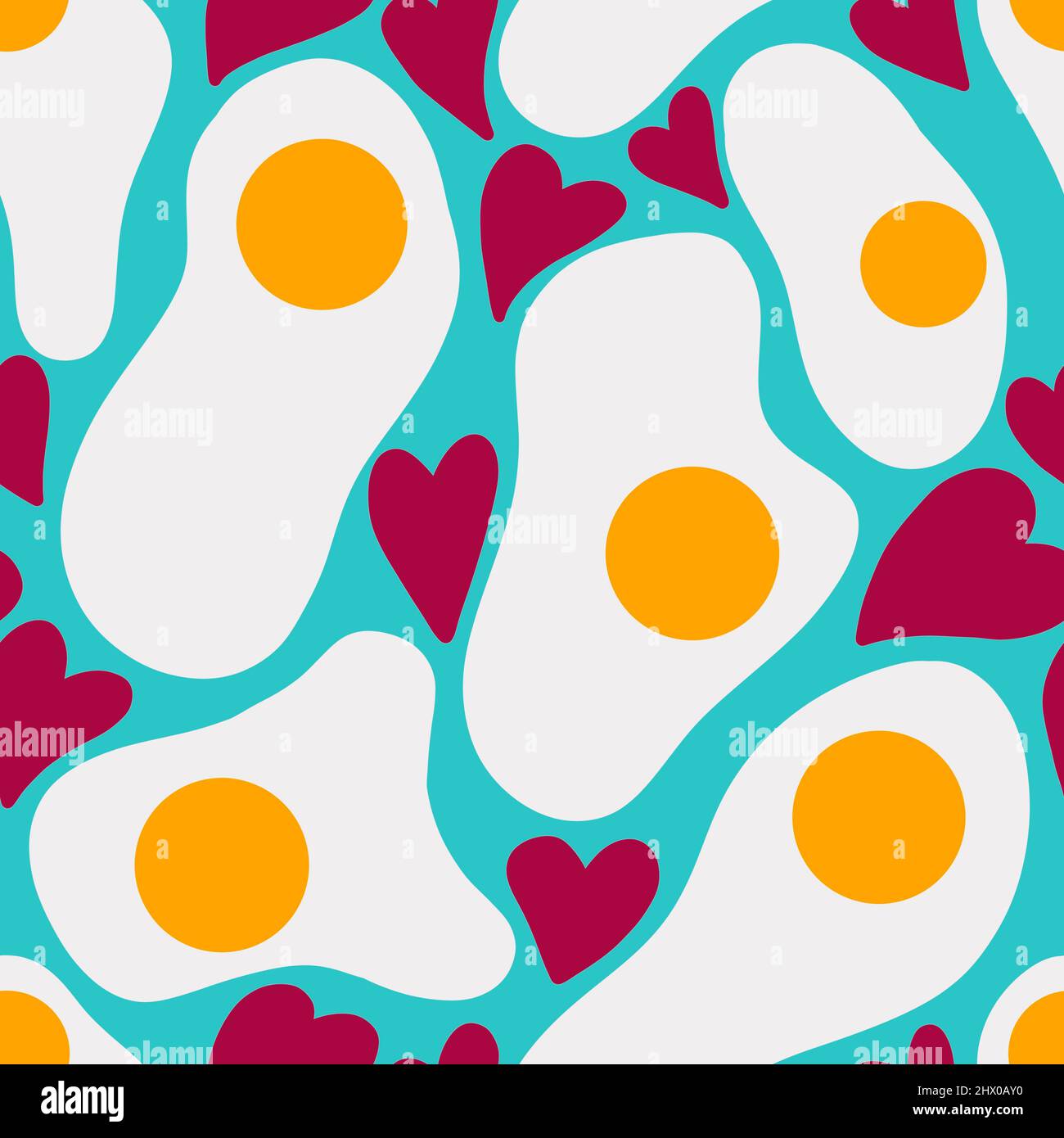 Kids seamless scrambled eggs pattern for fabrics and packaging and ...