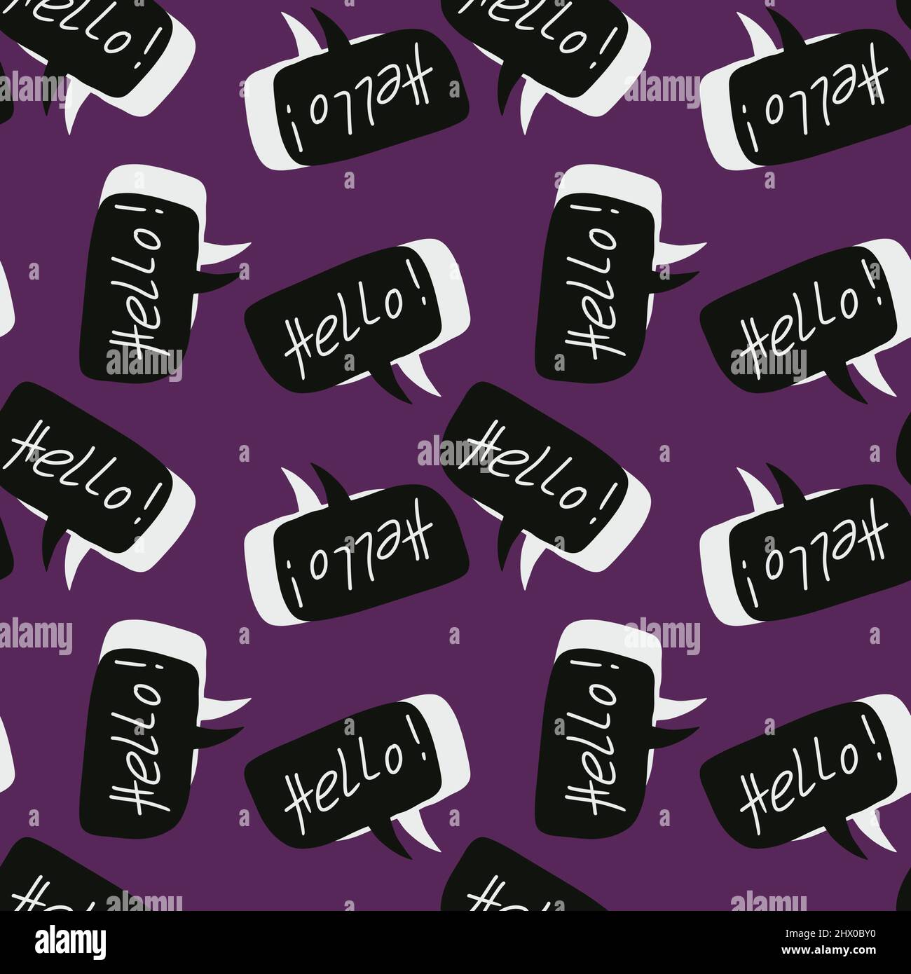 Seamless text bubble pattern for wallpaper and fabrics and packaging ...