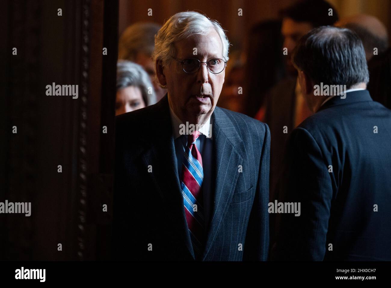 UNITED STATES - MARCH 8: Senate Minority Leader Mitch McConnell, R-Ky ...