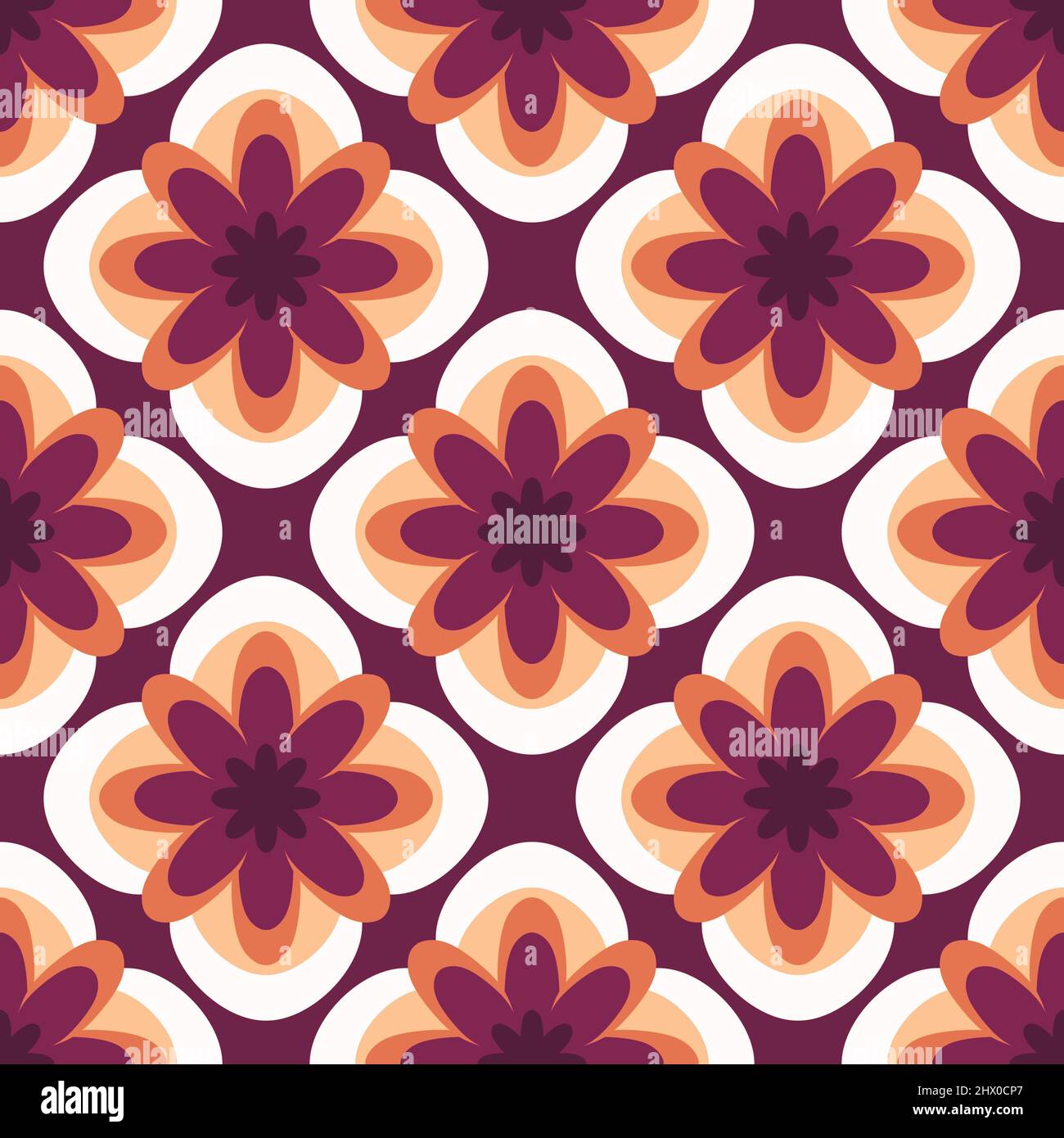 Simple floral seamless pattern with flowers for fabrics and cards and ...