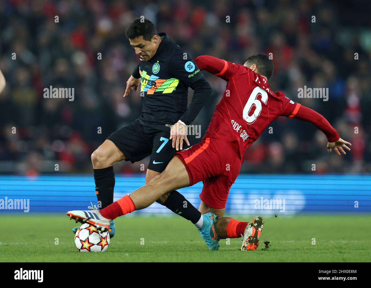 Liverpool, England, 8th March 2022. Alexis Sanchez of Inter Milan ...