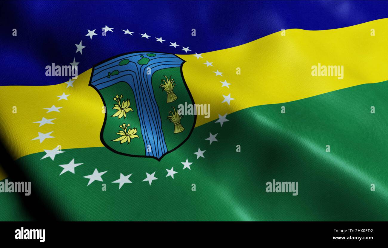 3D Illustration of a waving Philippines province flag of Cagayan Stock ...