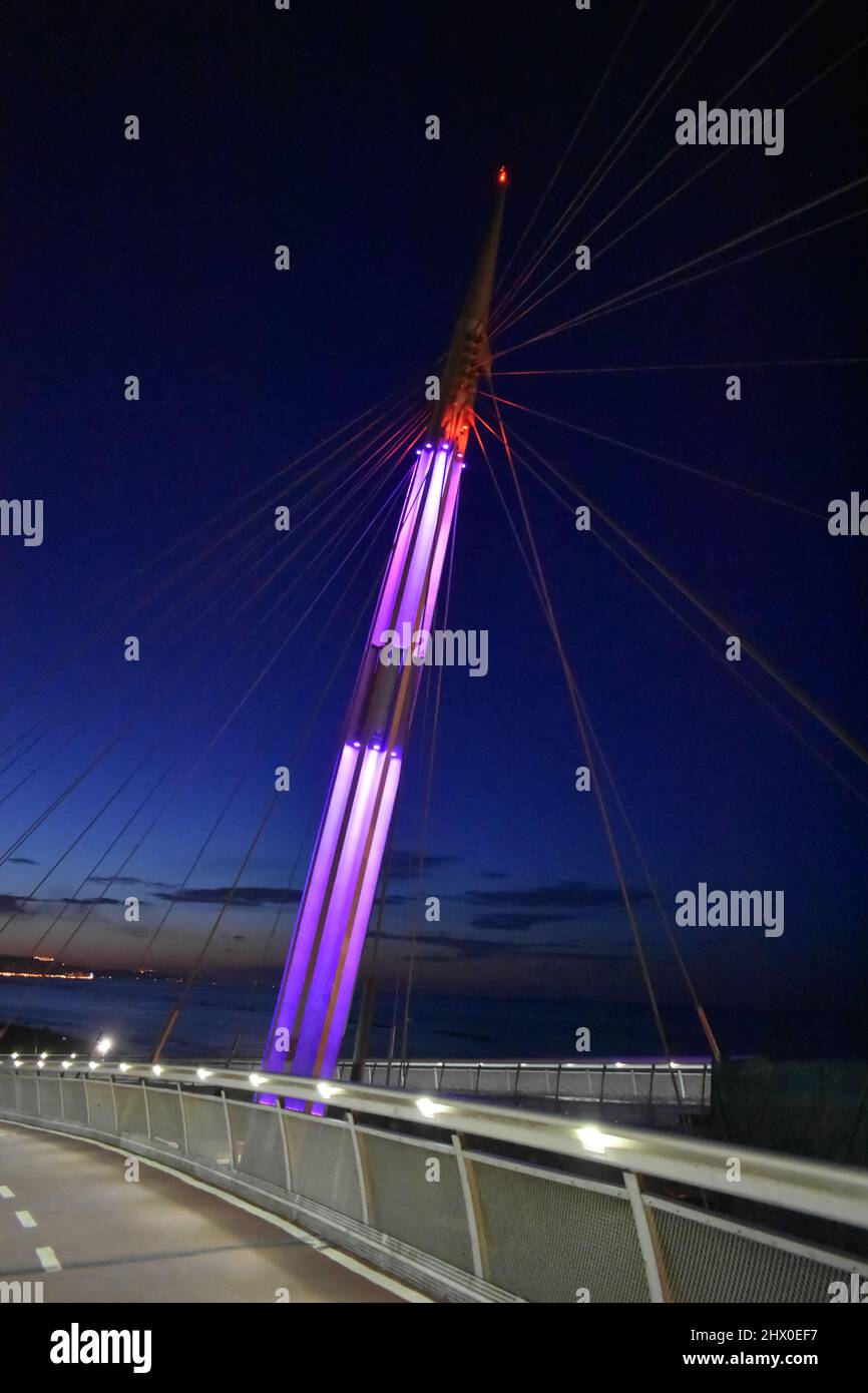 Pescara Bridge by Night in Abruzzo, Italy Stock Photo - Alamy