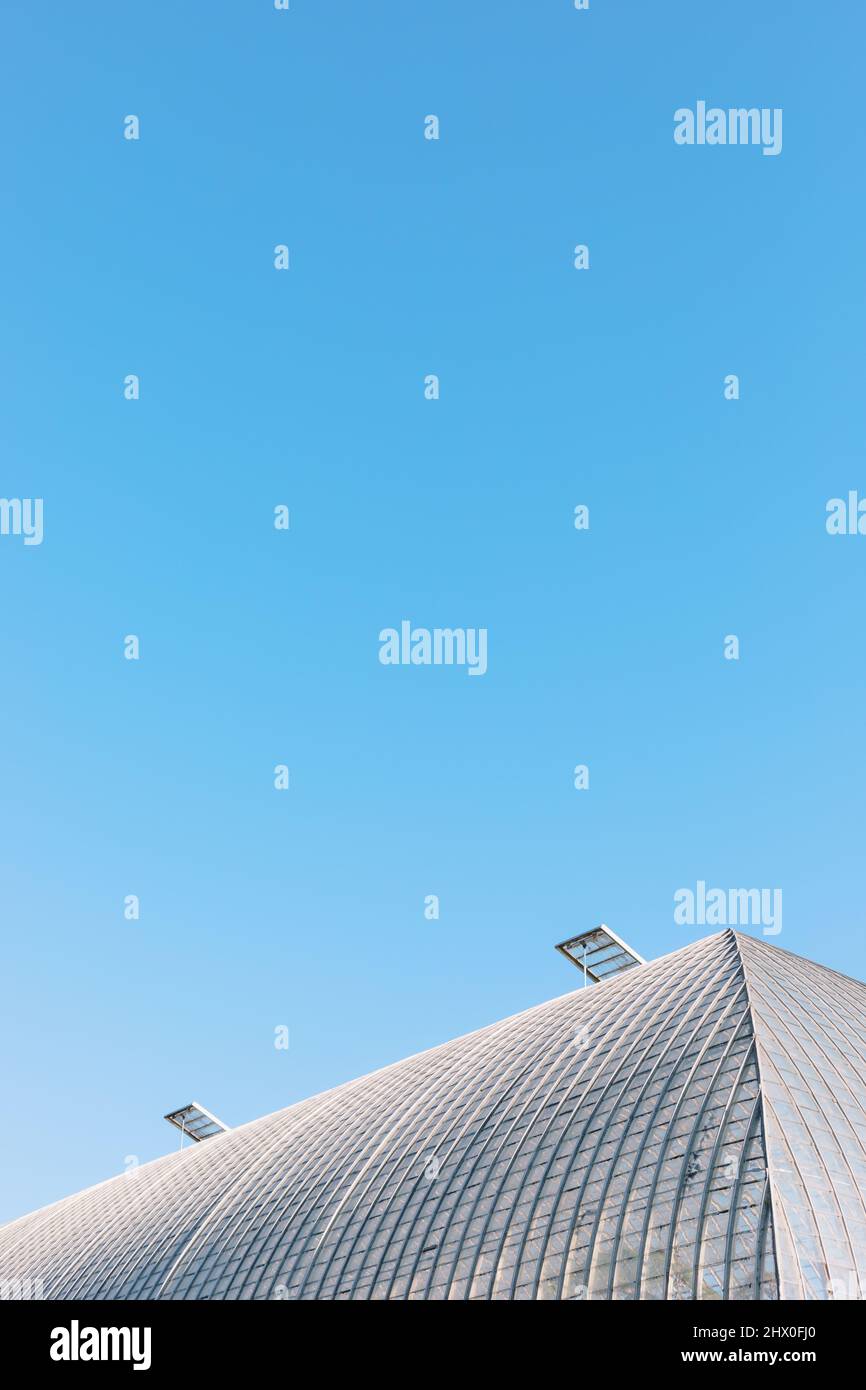 Glass pavilion roof at the Botanical Gardens, Sheffield, South ...