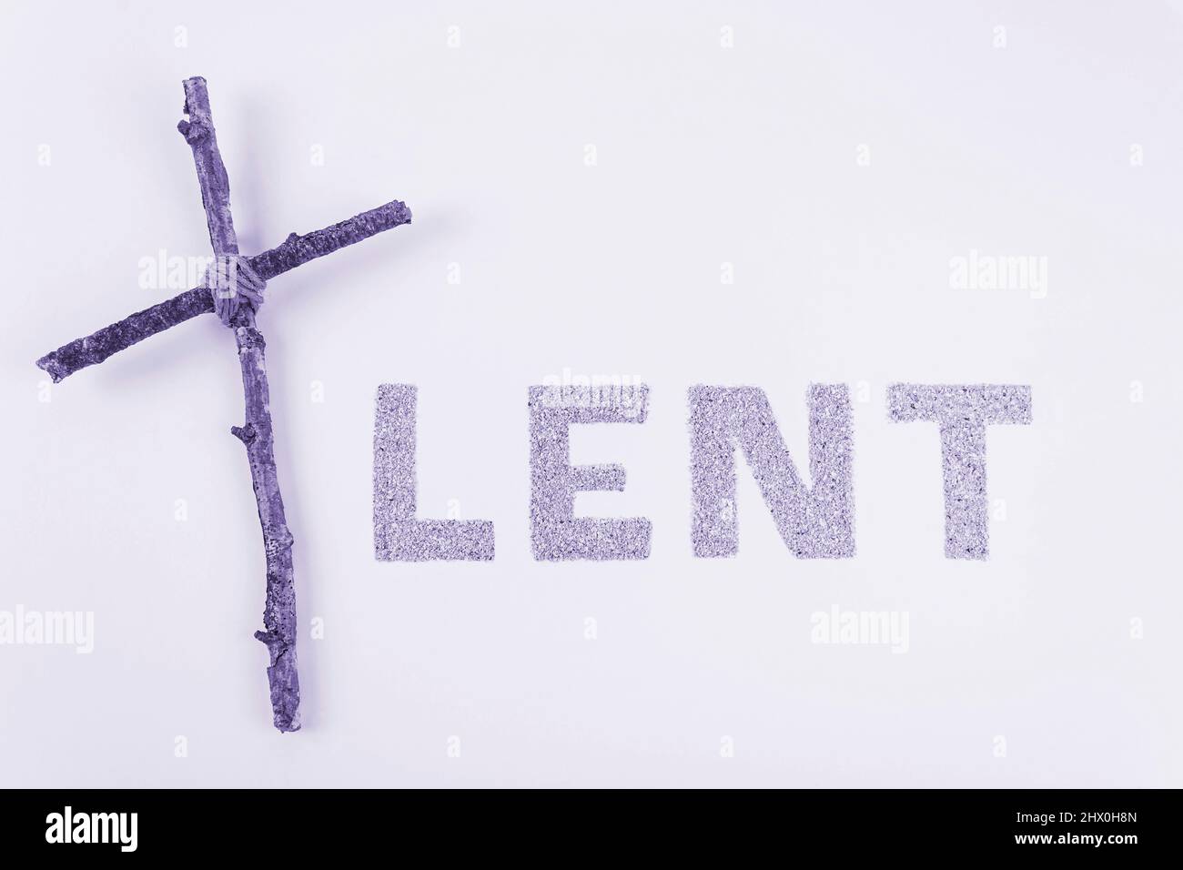 Lent word written in ash with Christian Cross. Concept for Lent Season ...