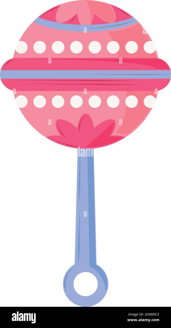 Drawing pink baby rattle Stock Vector Images - Alamy