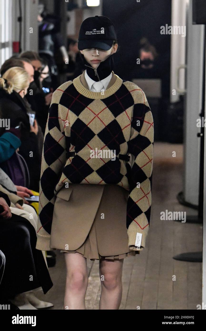 Paris, France. 05th Mar, 2022. Model Dasha Page walks on the runway at ...