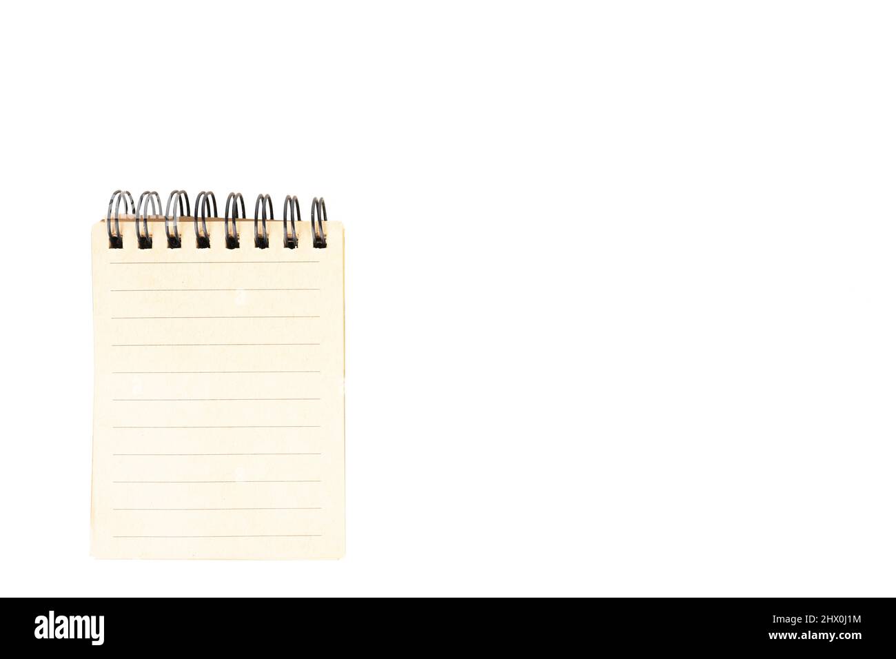 a blank notepad on a white background surface Stock Photo - Alamy