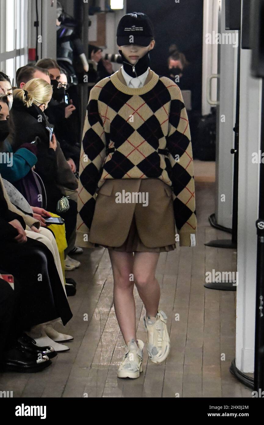 Paris, France. 05th Mar, 2022. Model Dasha Page walks on the runway at ...