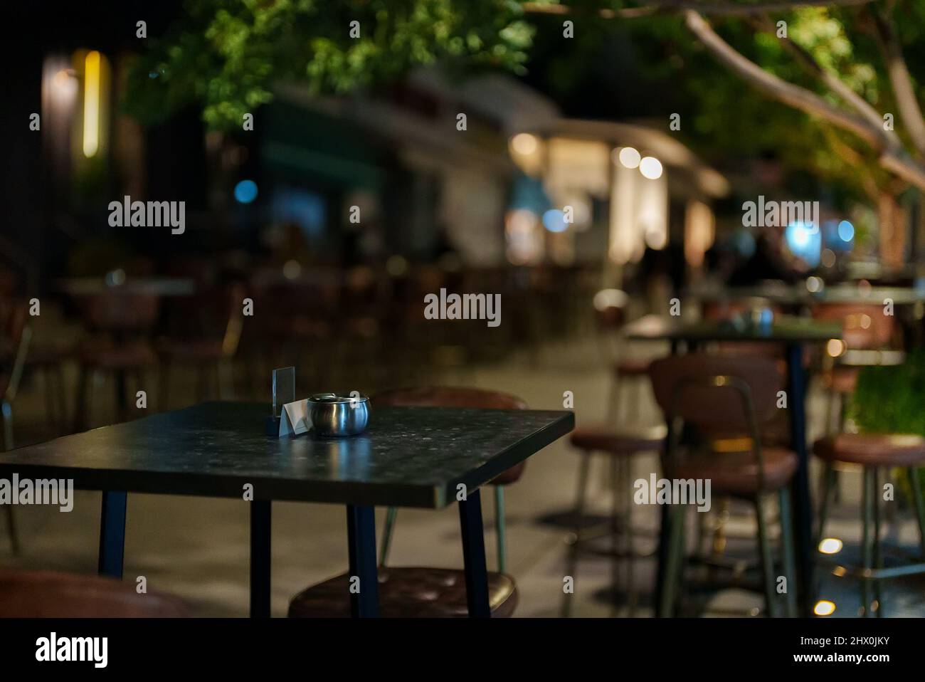 Restaurant interior in night illumination hi-res stock photography and ...