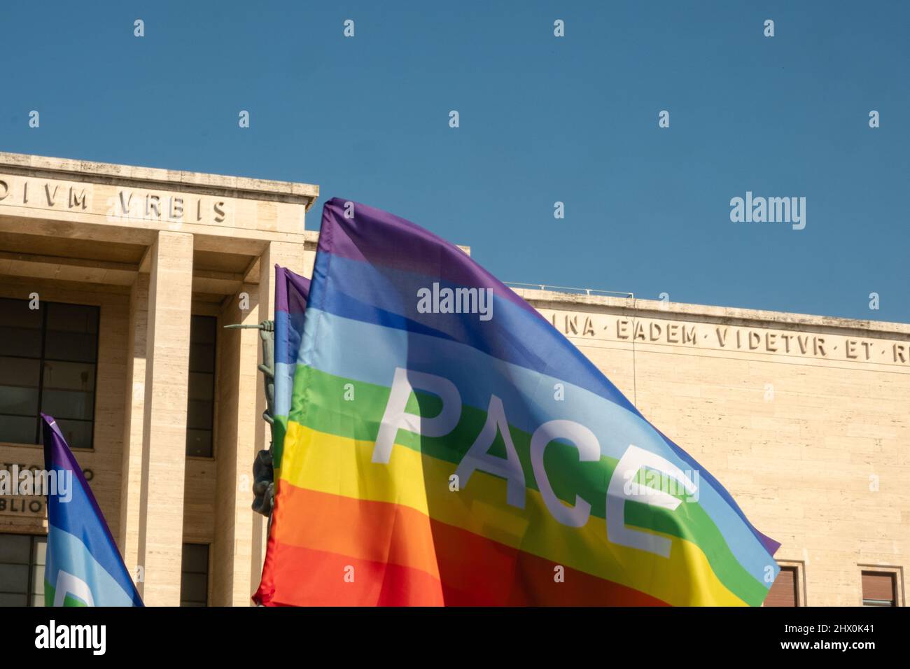 Manifestazione per la pace università ''Sapienza'' di Roma Stock Photo ...
