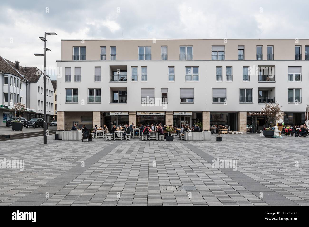 Bitburg, Rhineland-Palatinate - Germany - People having a drink at the ...