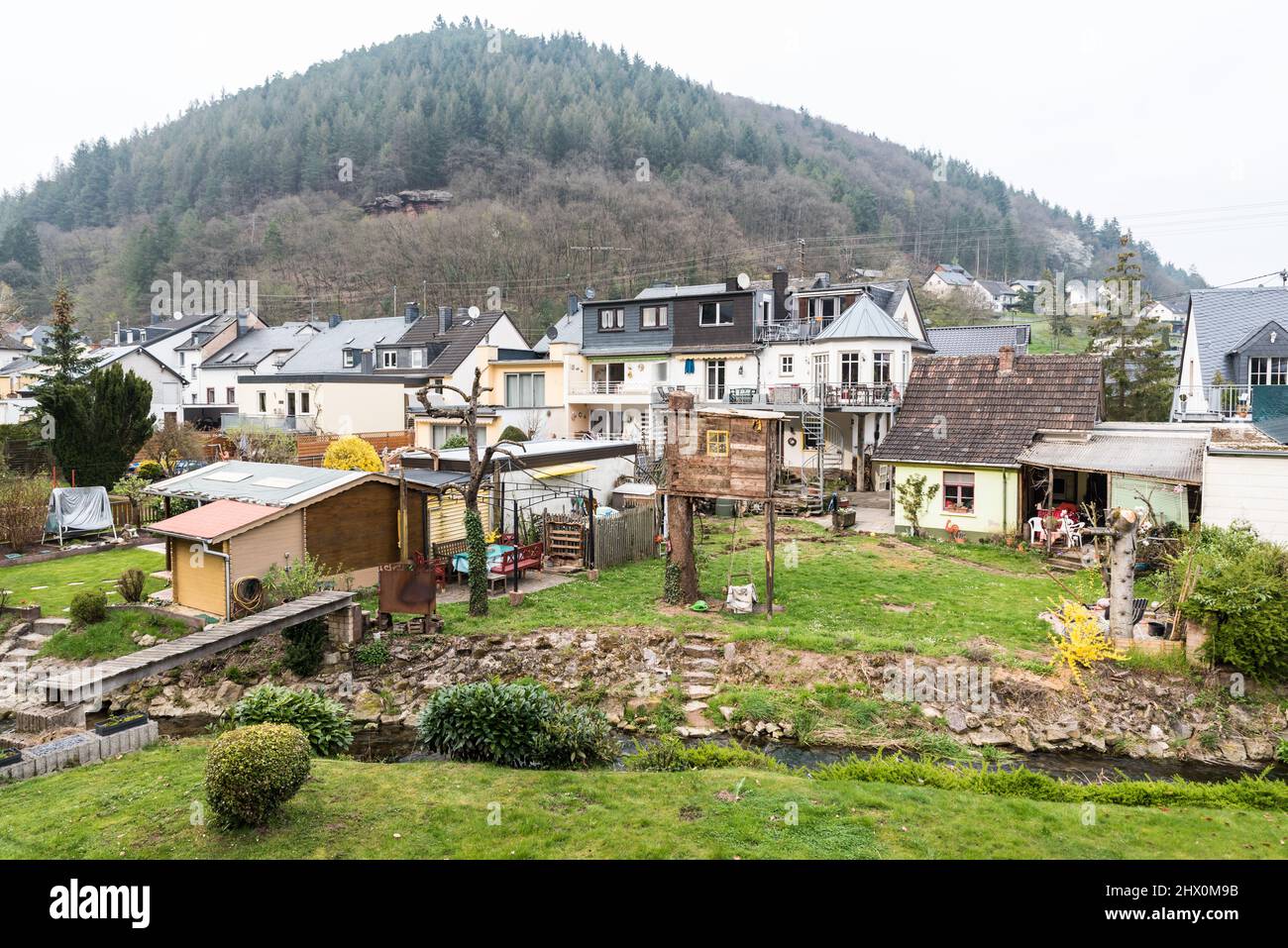 Kordel, Rhineland-Palatinate - Germany - 04 10 2019 Idyllic view over ...