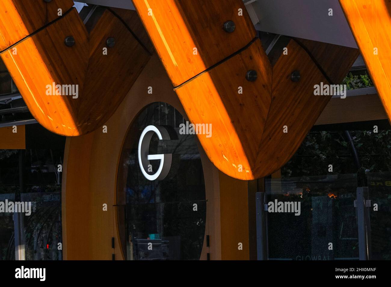 Glowbal Restaurant entrance, Vancouver, British Columbia, Canada Stock ...