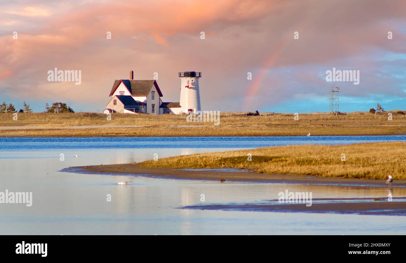 Historic Stage Harbor Lighthouse at Chatham, Cape Cod Stock Photo - Alamy