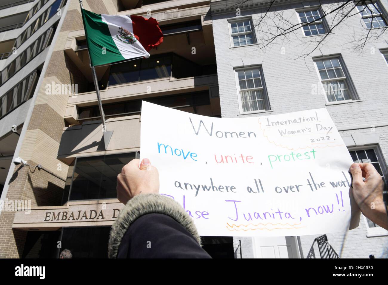 Washington, United States. 07th Mar, 2022. An activists from ...
