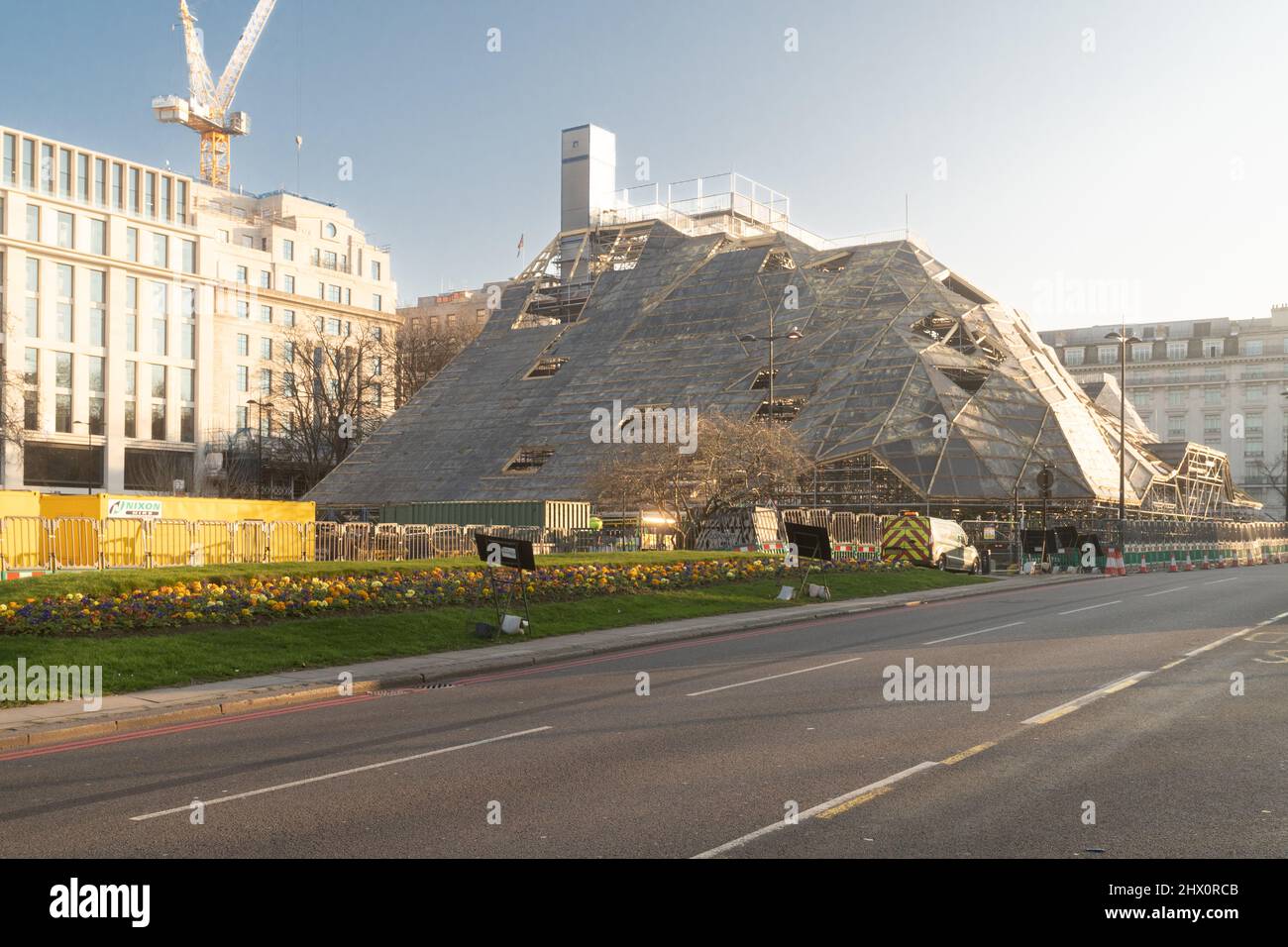 Demolition removal of The Marble Arch Mound or Marble Arch Hill ...