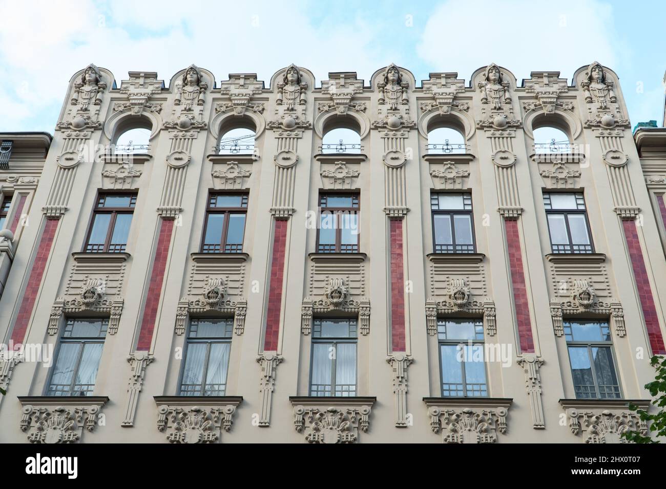 The facade of the Jugendstil building - an outstanding example of Art ...