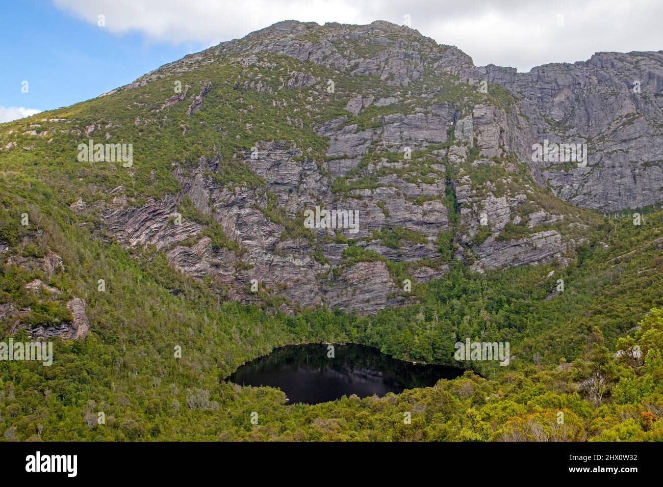 Lake on the slopes of Mt Murchison Stock Photo - Alamy
