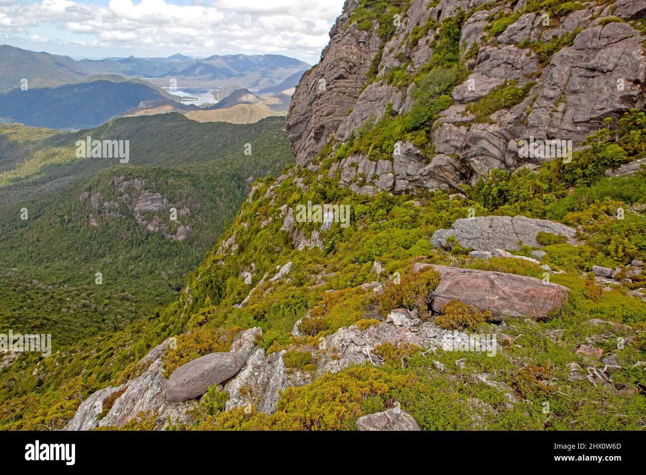 View from the slopes of Mt Murchison Stock Photo - Alamy