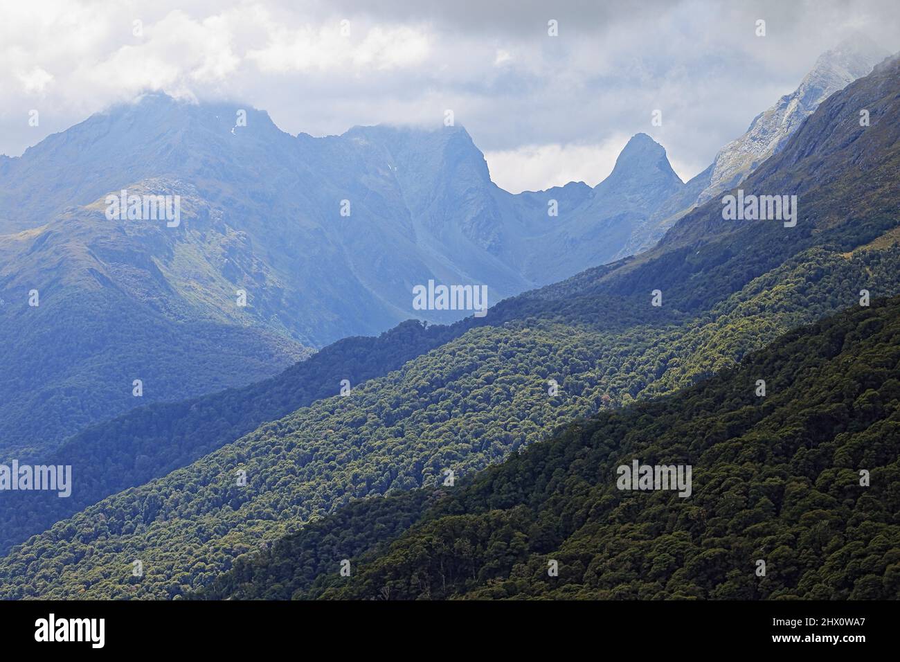 View from Key Summit Routeburn Track Fiordland New Zealand Stock Photo ...