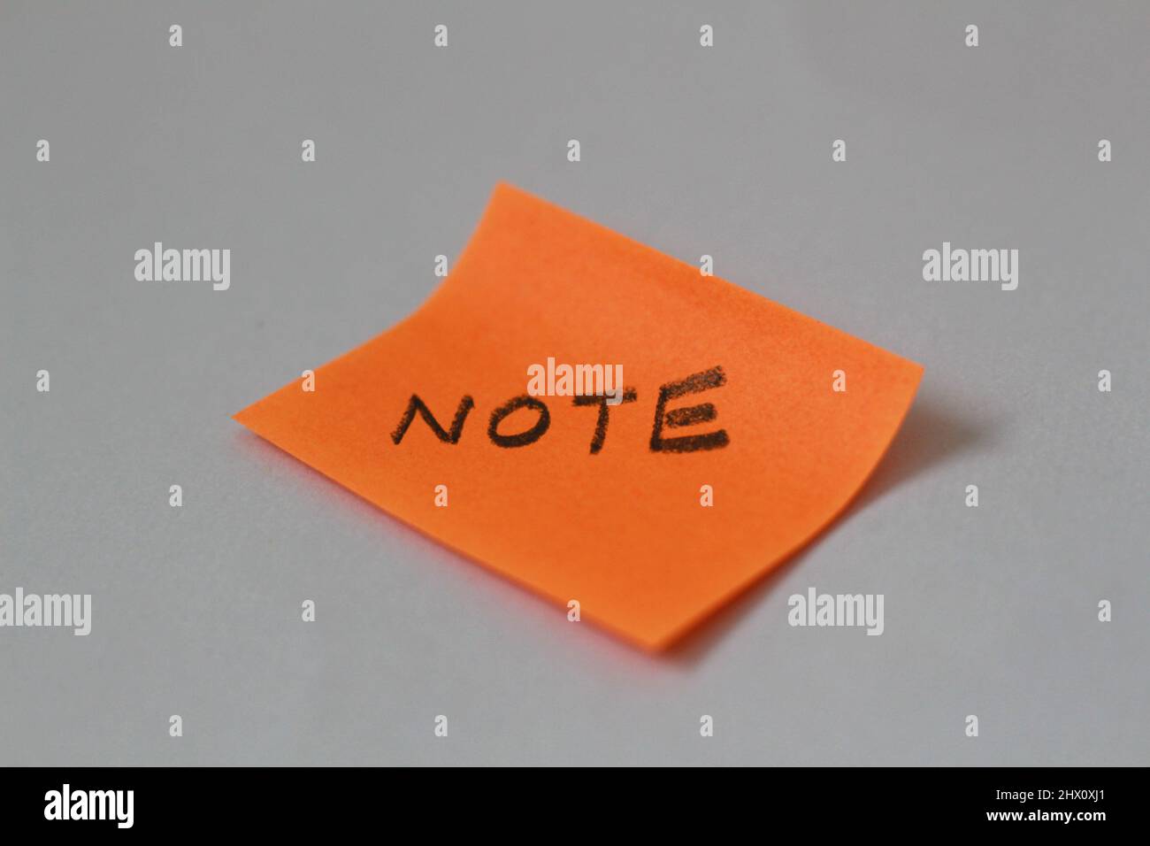 Orange sticky note written note hi-res stock photography and images - Alamy