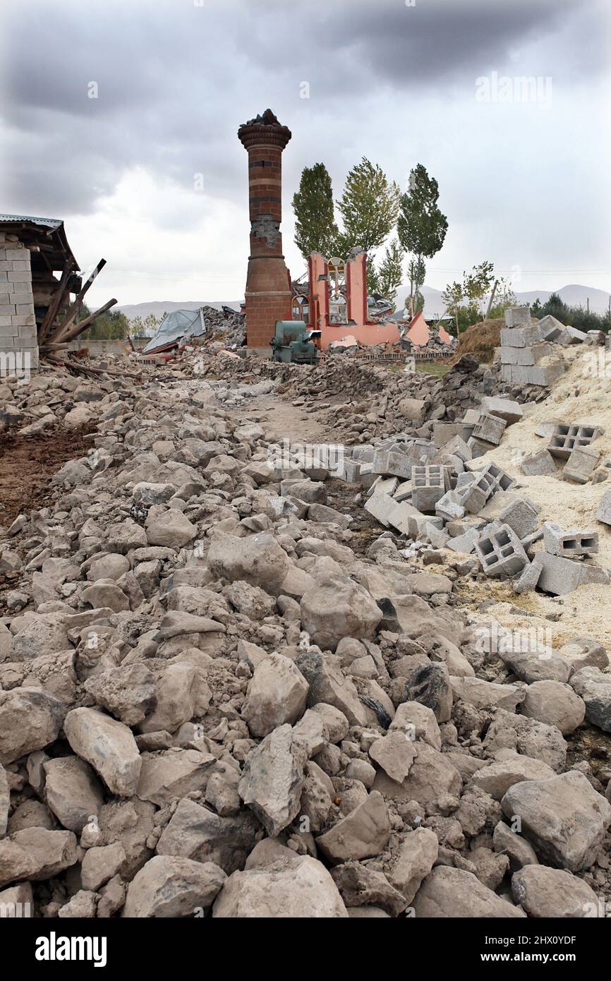 Village after Earthquake in Van, Ercis, Turkey. It is 604 killed and ...