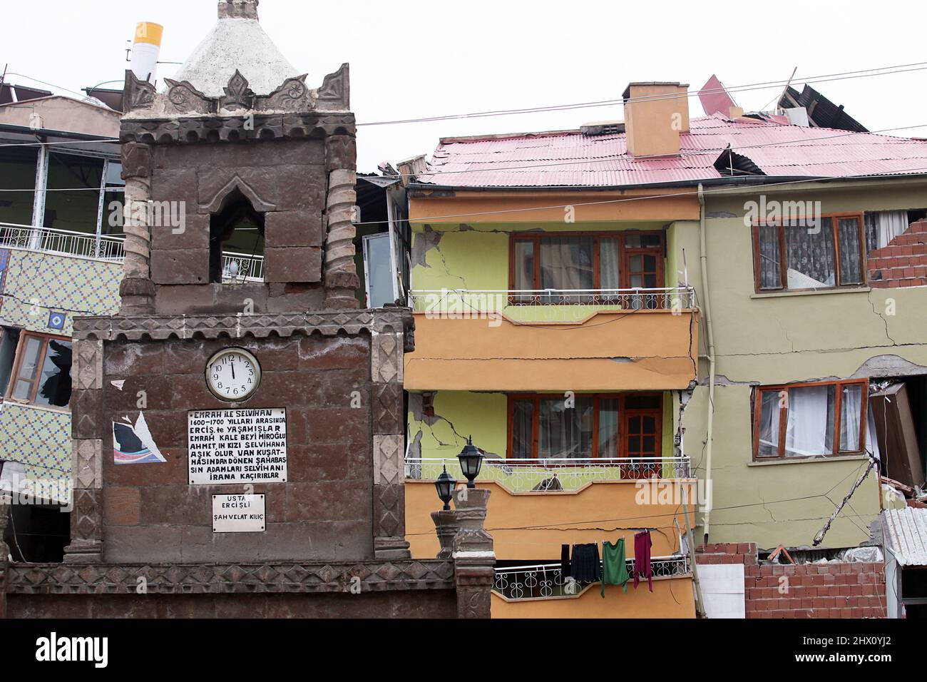 Destroyed city buildings after Earthquake in Van, Turkey. It is 604 ...