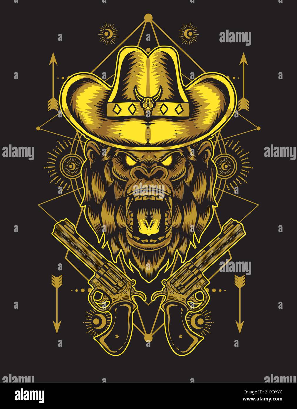 Cowboy gorilla hi-res stock photography and images - Alamy