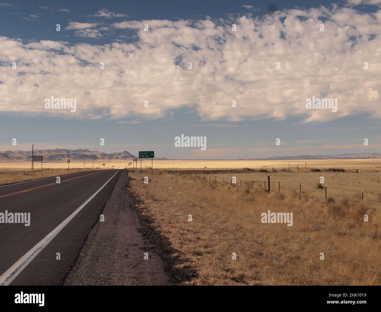 US Highway 60 in New Mexico looking west near Magdelena Fault, West of ...