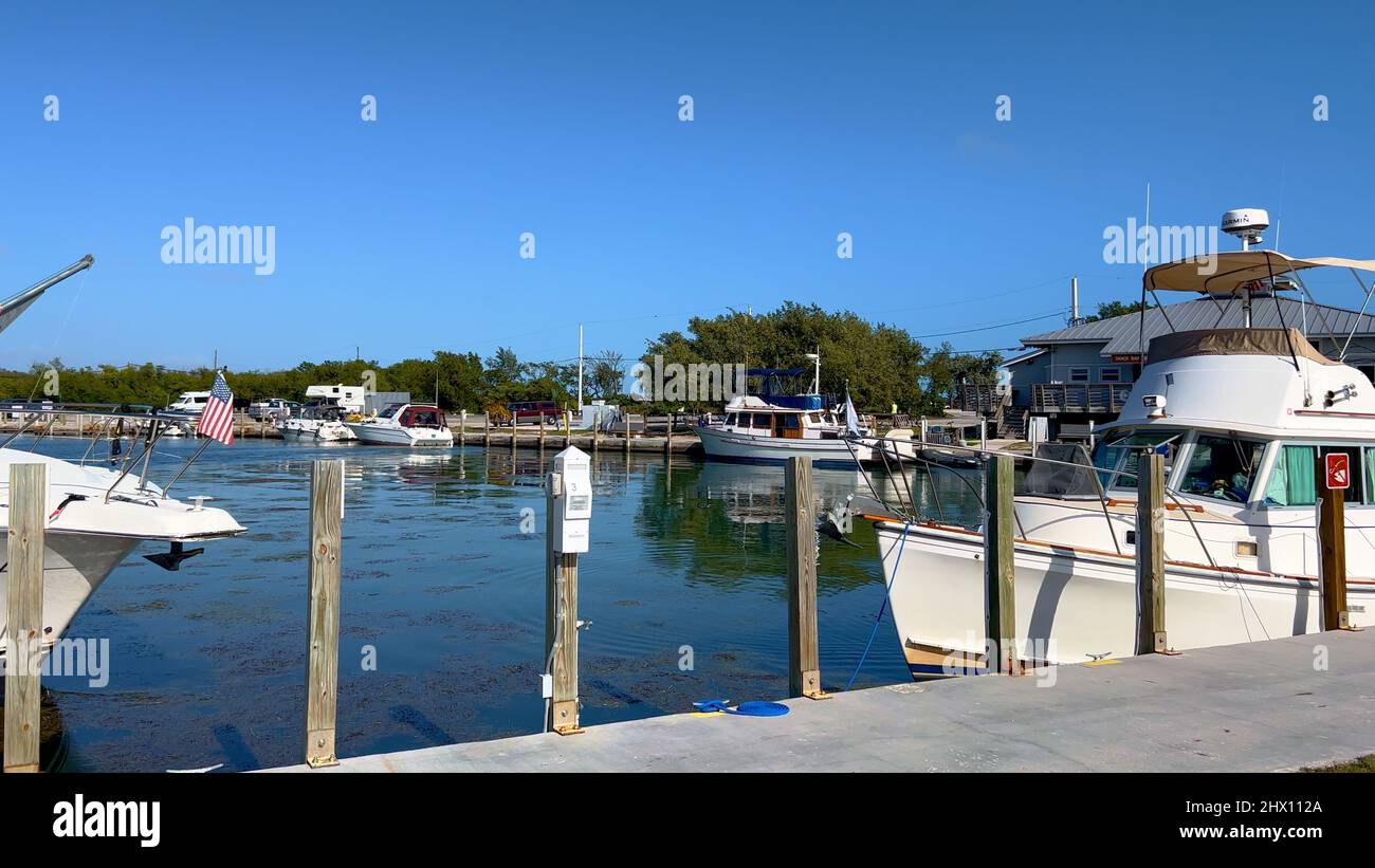 Small marina on the Florida Keys Stock Photo - Alamy