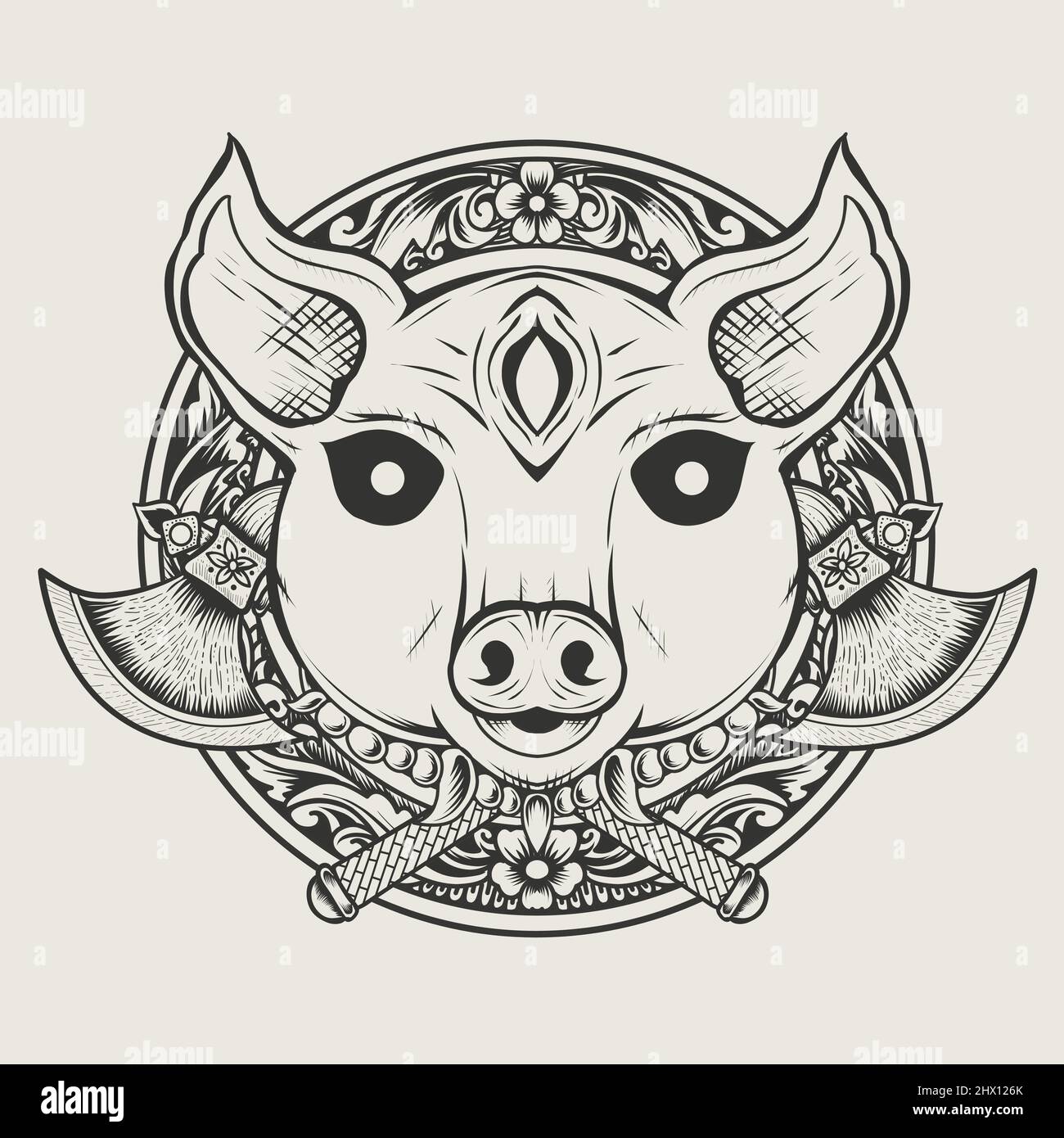 Devil and pig nose Stock Vector Images - Alamy