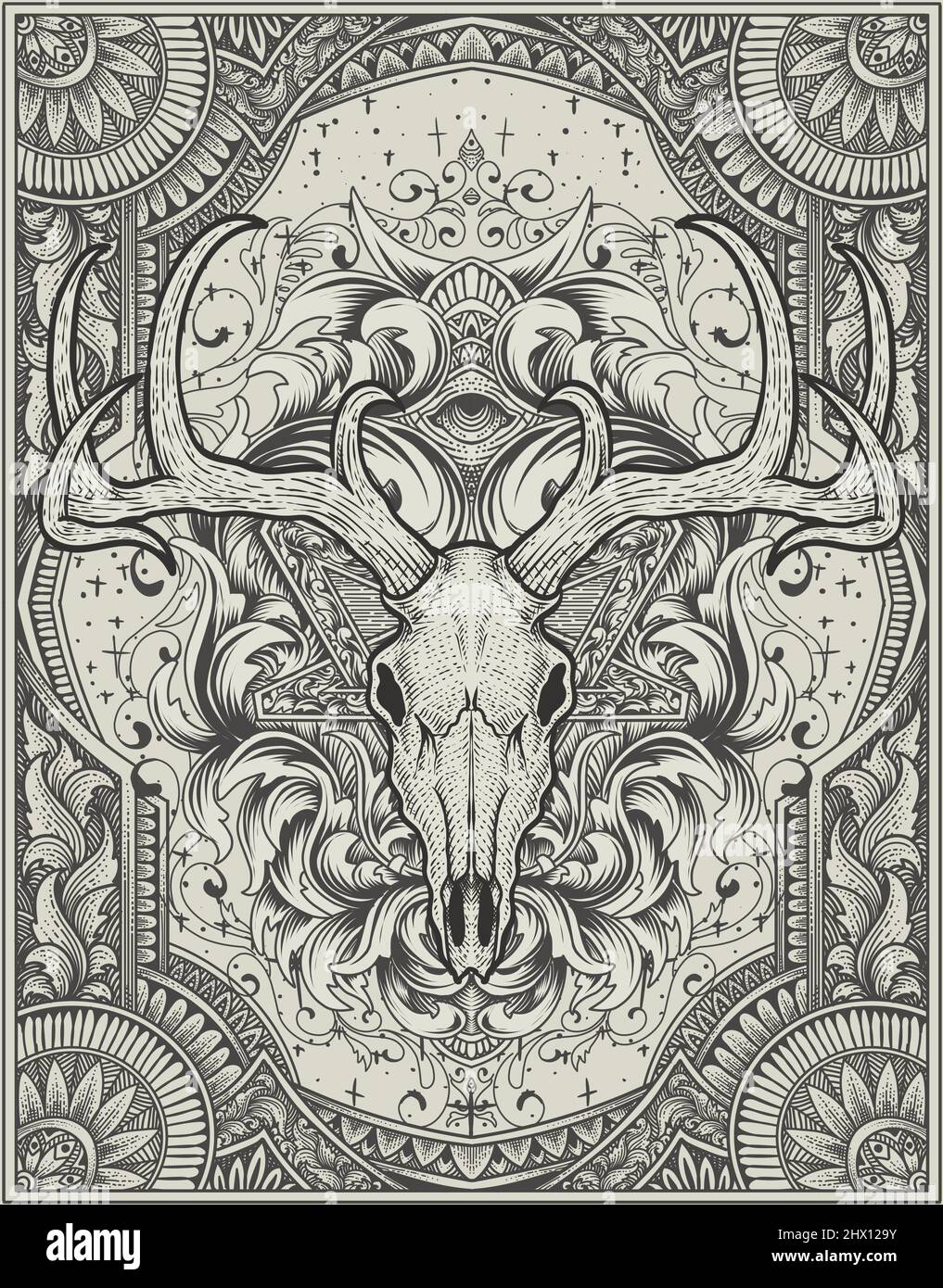 Tattoo tribal trophy vector vintage hi-res stock photography and images ...