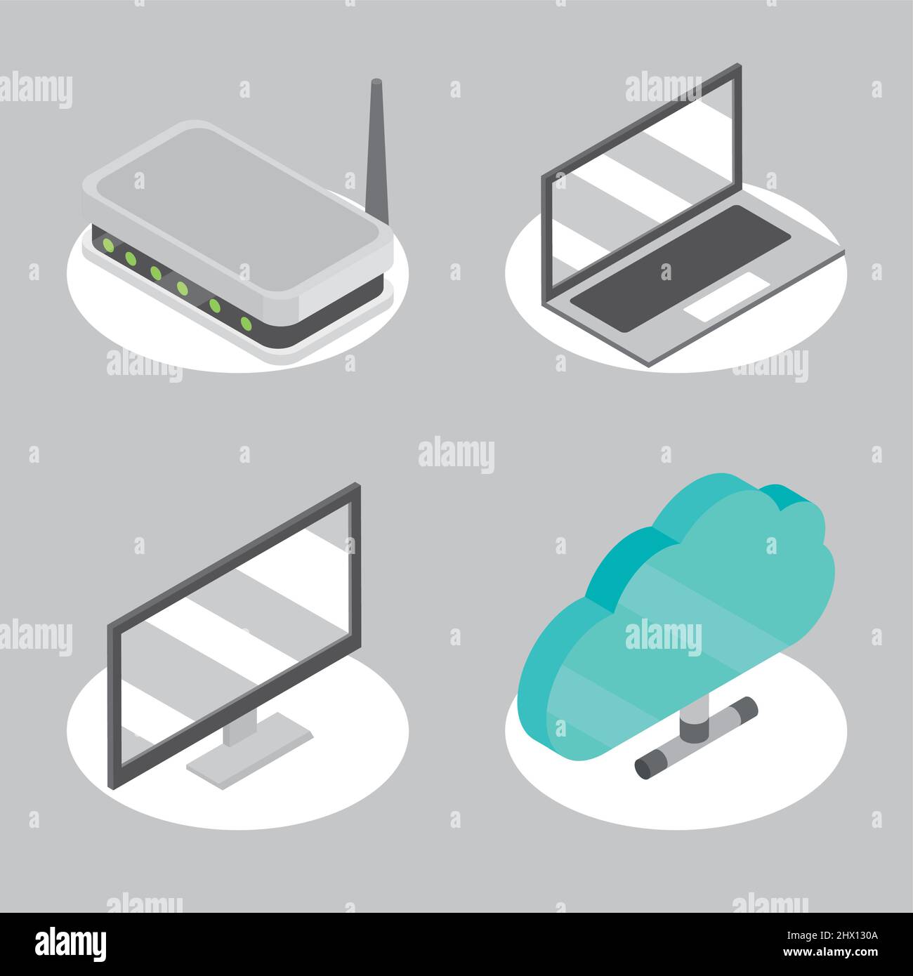 network tech icons Stock Vector Image & Art - Alamy