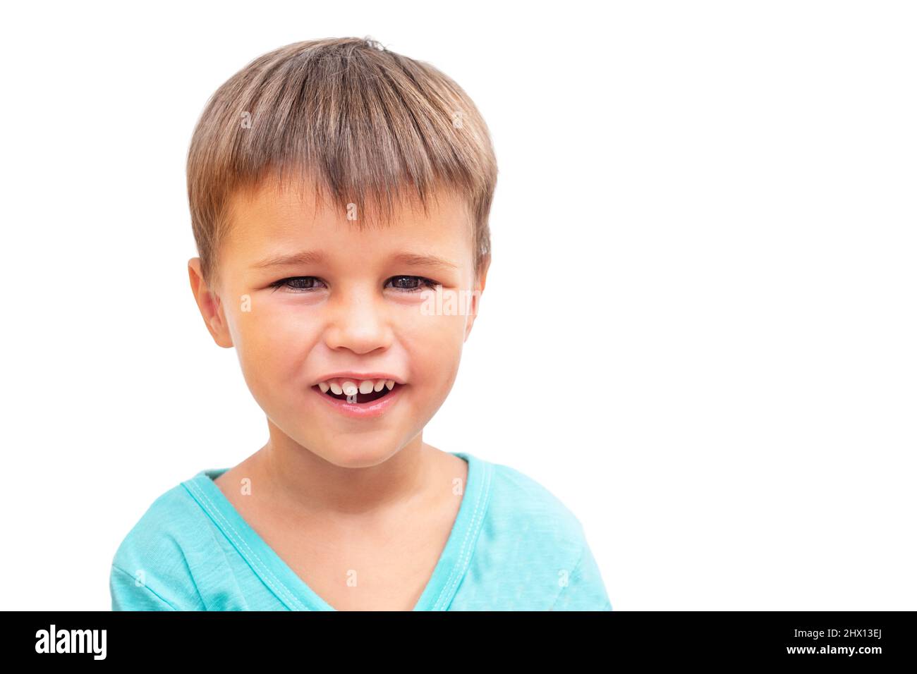 Portrait of happy child boy isolated on white background Stock Photo - Alamy