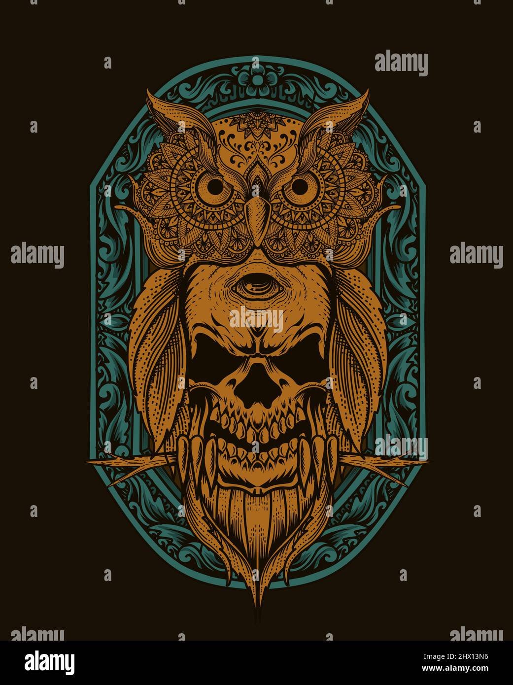 Owl skull hi-res stock photography and images - Alamy