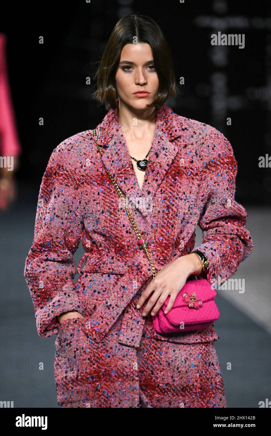 Paris, France, March 8, 2022, Model Vivienne Rohner walks on the runway ...