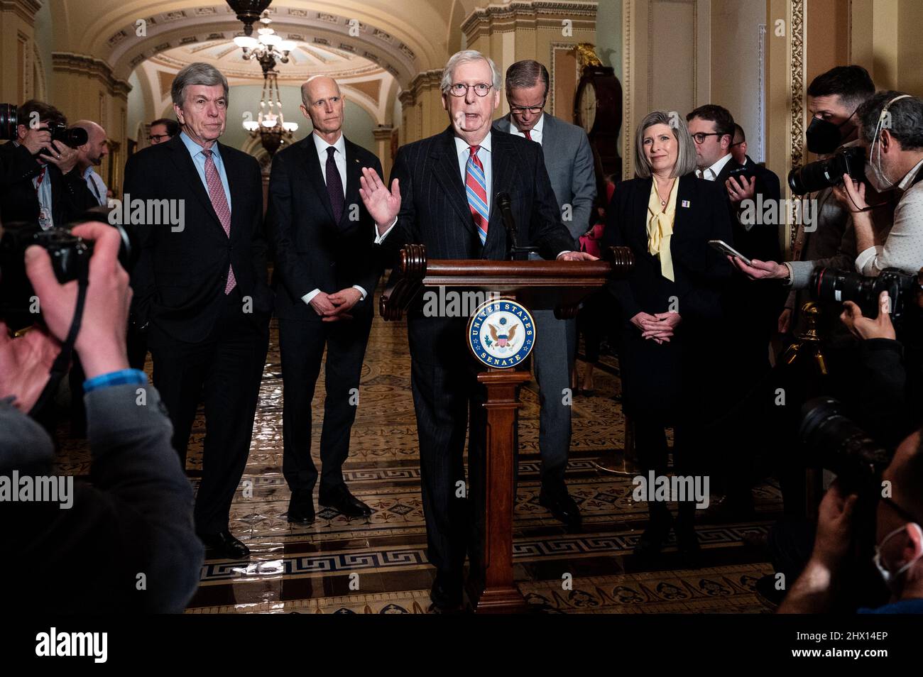 Washington, United States. 08th Mar, 2022. Senate Minority Leader Mitch ...