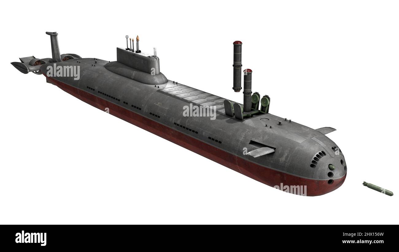 Russian Typhoon Class submarine, illustration Stock Photo - Alamy