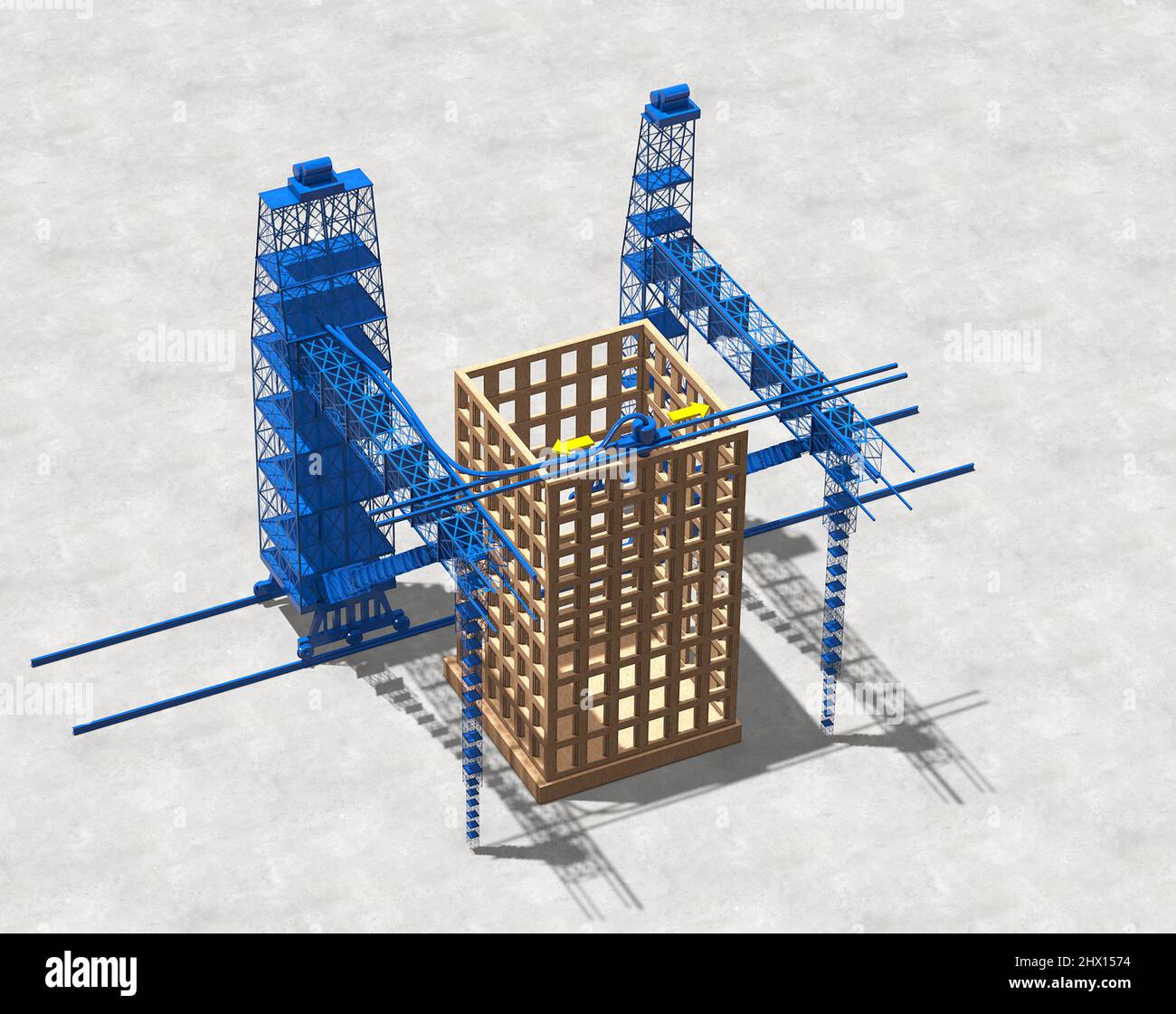 3D printing of a skyscraper, illustration Stock Photo - Alamy