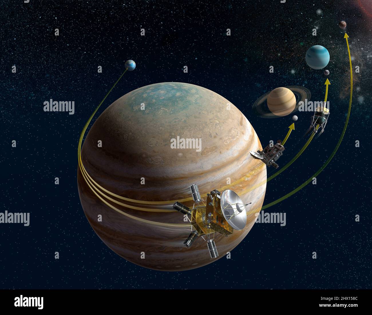 Orbilander, Triton Hopper and Persephone, illustration Stock Photo - Alamy