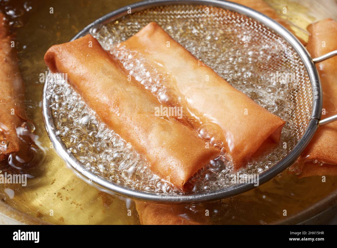 Deep-Fried Spring Rolls Stock Photo - Alamy