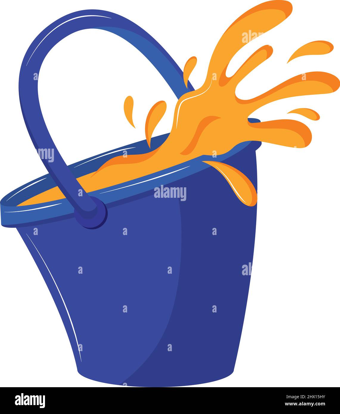 bucket with splash color Stock Vector Image & Art - Alamy